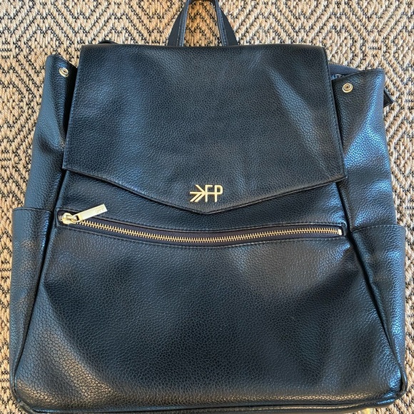 Freshly Picked | Bags | Freshly Picked Diaper Bag Backpackblack Vegan Leather Matte Gold ...